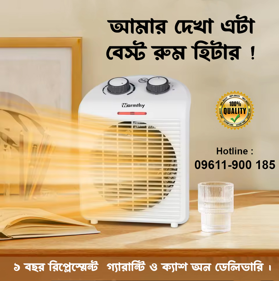 Warmthy Brand PureHeat Desktop Electric Room Space Fan Heaters 1000W ...